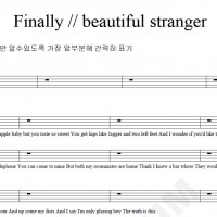 Finally beautiful stranger 악보 - Halsey